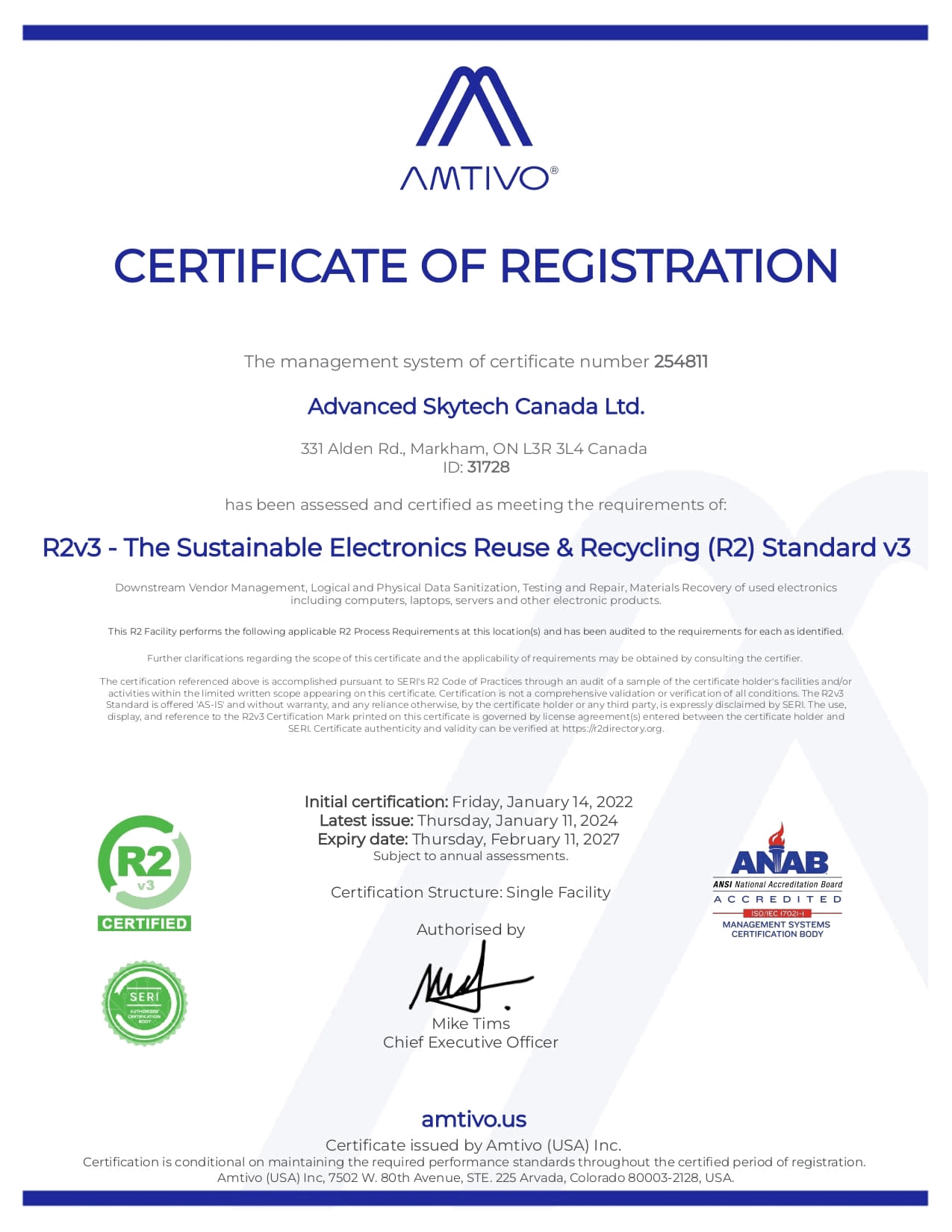 Advanced Skytech Canada Ltd